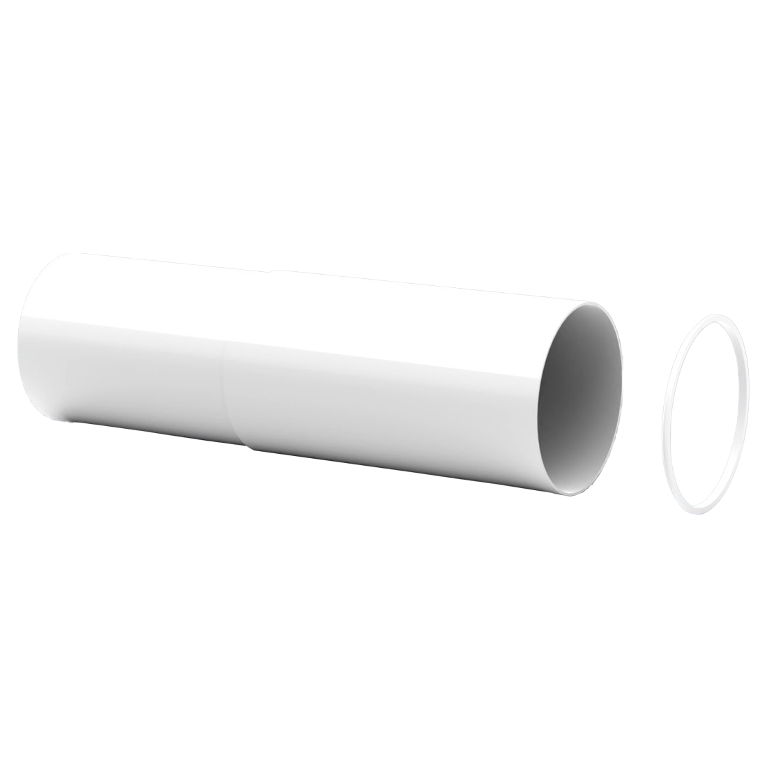 100mm - PVC Round Telescope Pipe 200-350mm with reducing ring – Quiet-Vent