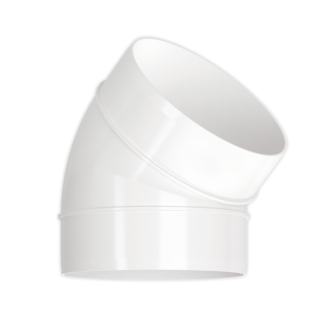 PVC 45º Elbow Bend Round – Quiet-Vent